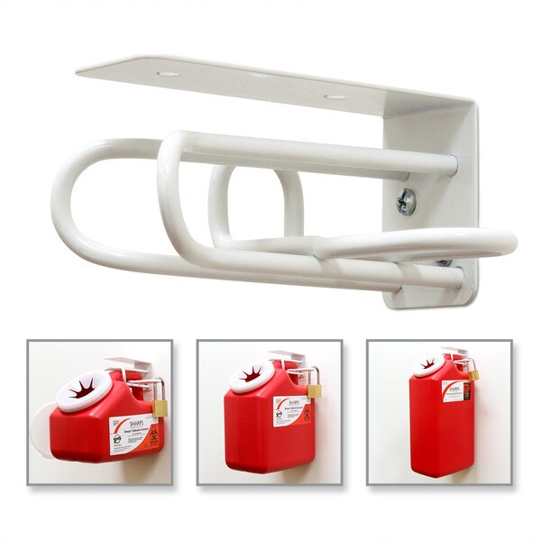 Front Wall Mount Bracket for 1-, 2-, and 3-Gallon Sharps Containers