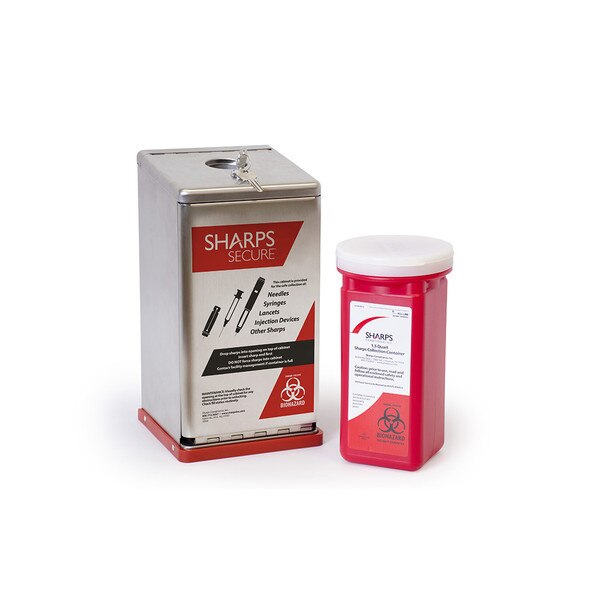 1.5-Quart Sharps Secure Needle Disposal System